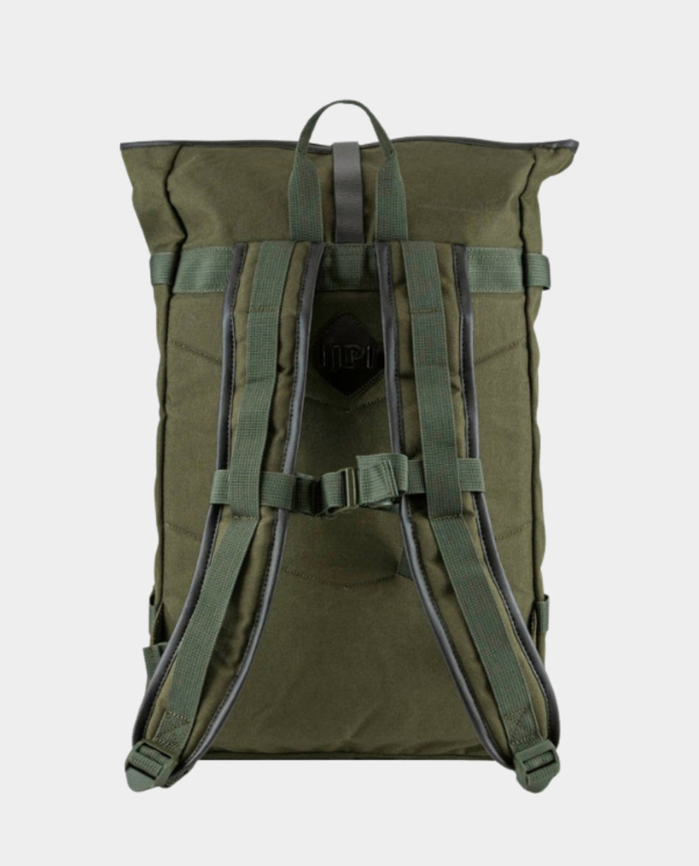 Green Canvas Roll Top Backpack | Roll Top Travel Bag | IWM Shop