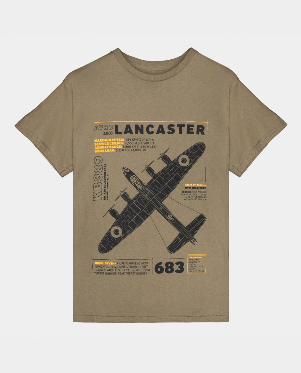 Lancaster Khaki T-Shirt – IWM Shop