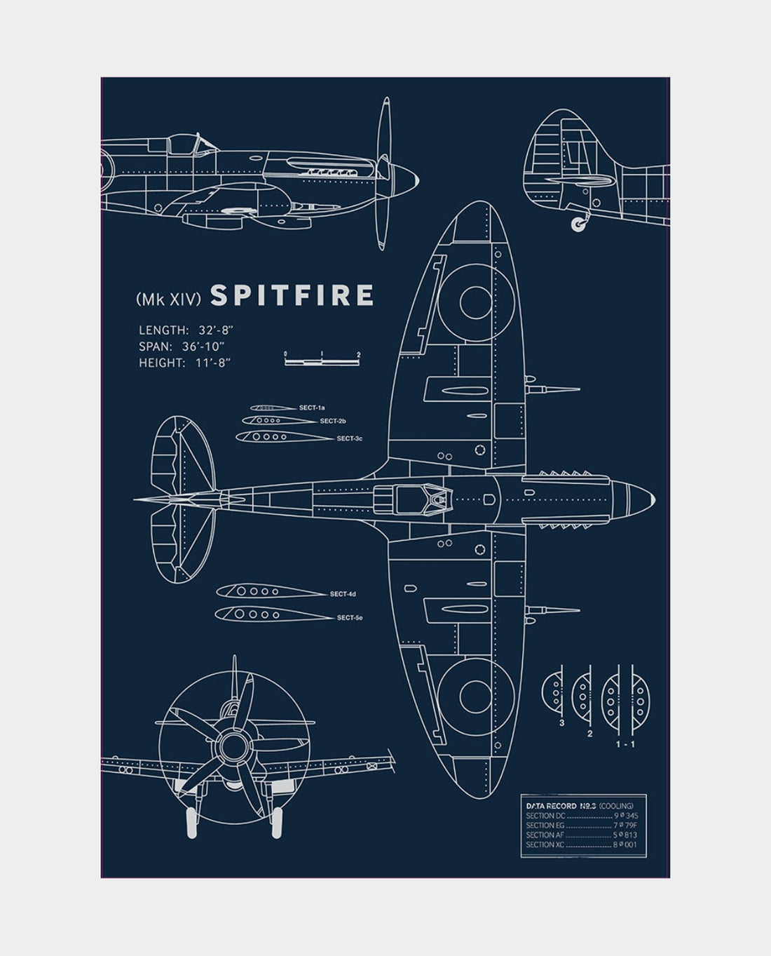 Spitfire Blueprint Print | Spitfire Gifts | IWM Shop
